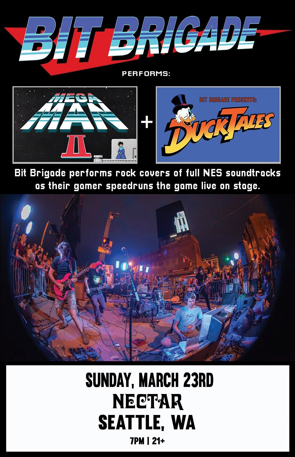 BIT BRIGADE Performs "Mega Man II" + "DuckTales" LIVE with Special ...