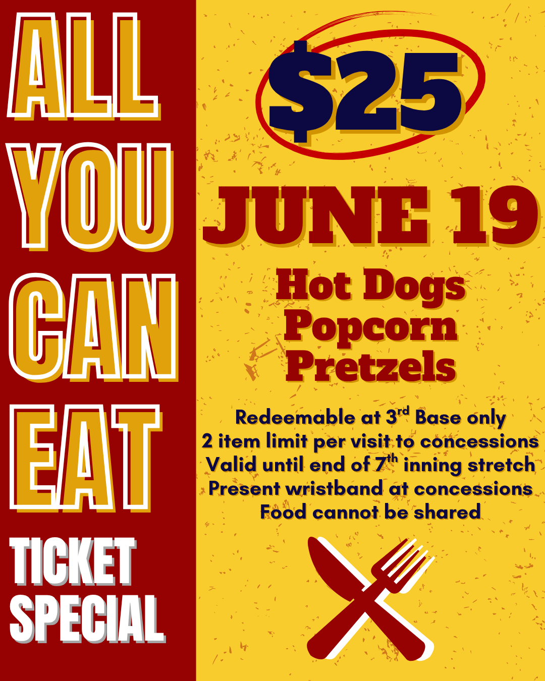 All-You-Can-Eat Ticket 6/19 Tickets at La Moderna Field in Cleburne by ...