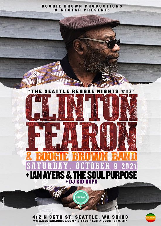 CLINTON FEARON & BOOGIE BROWN BAND with Ian Ayers Tickets at Nectar Lounge in Seattle by Nectar ...