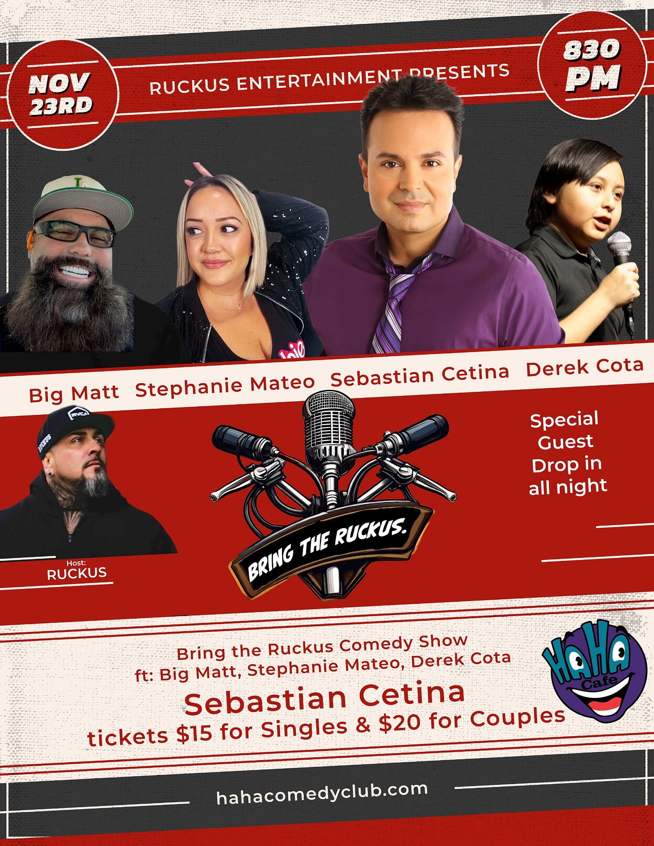 Ruckus Comedy Show Tickets at Ha Ha Comedy Club in Los Angeles by Haha ...