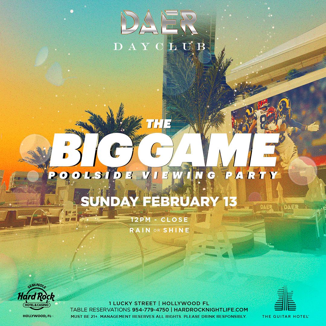 Big Game Poolside Viewing Party Tickets At DAER Dayclub South Florida big-game-poolside-viewing-party-tickets-at-daer-dayclub-south-florida