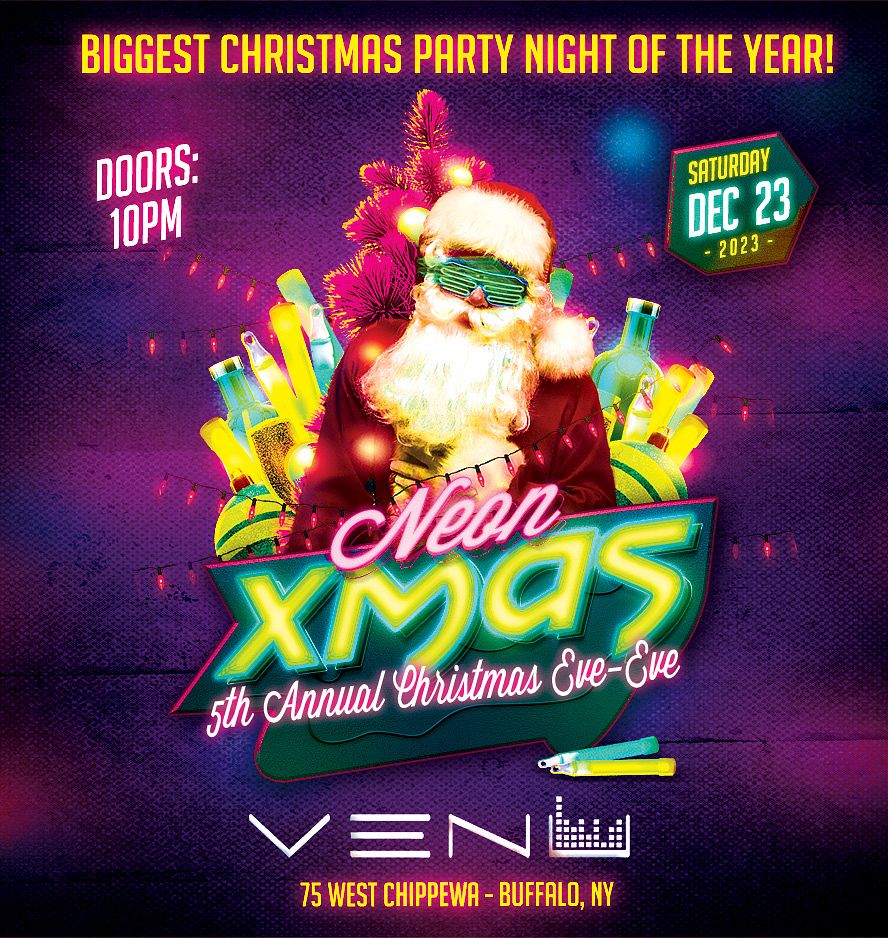 5th Annual Neon XMas Tickets at VENU in Buffalo by VENU | Tixr
