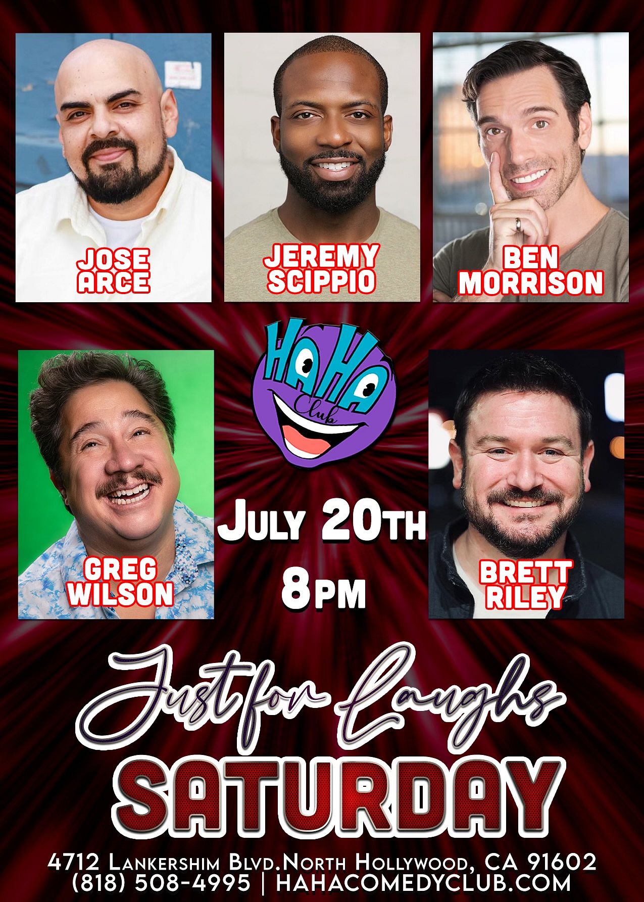 Saturday Comedy Tickets at Ha Ha Comedy Club in Los Angeles by Haha ...