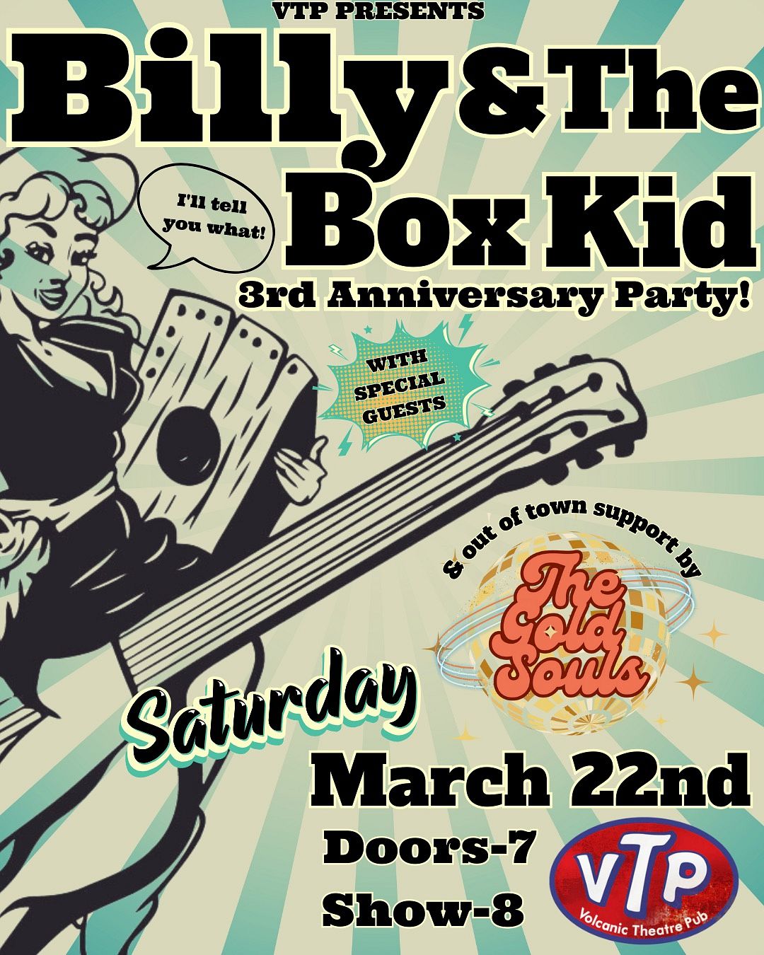 Billy & the Box Kid w/ The Gold Souls Tickets at Volcanic Theater Pub ...