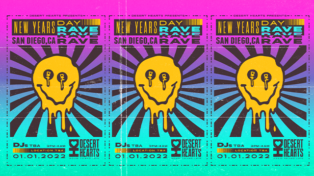 Desert Hearts Presents A New Year's Day Rave Tickets at Location TBA in ...