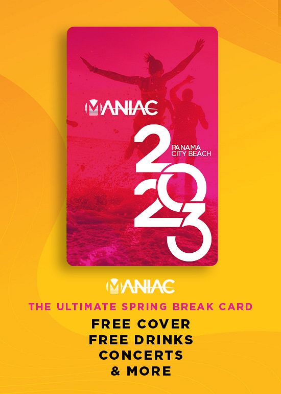 PANAMA CITY BEACH - MANIAC VIP CARD Tickets at Harpoon Harry’s Beach ...