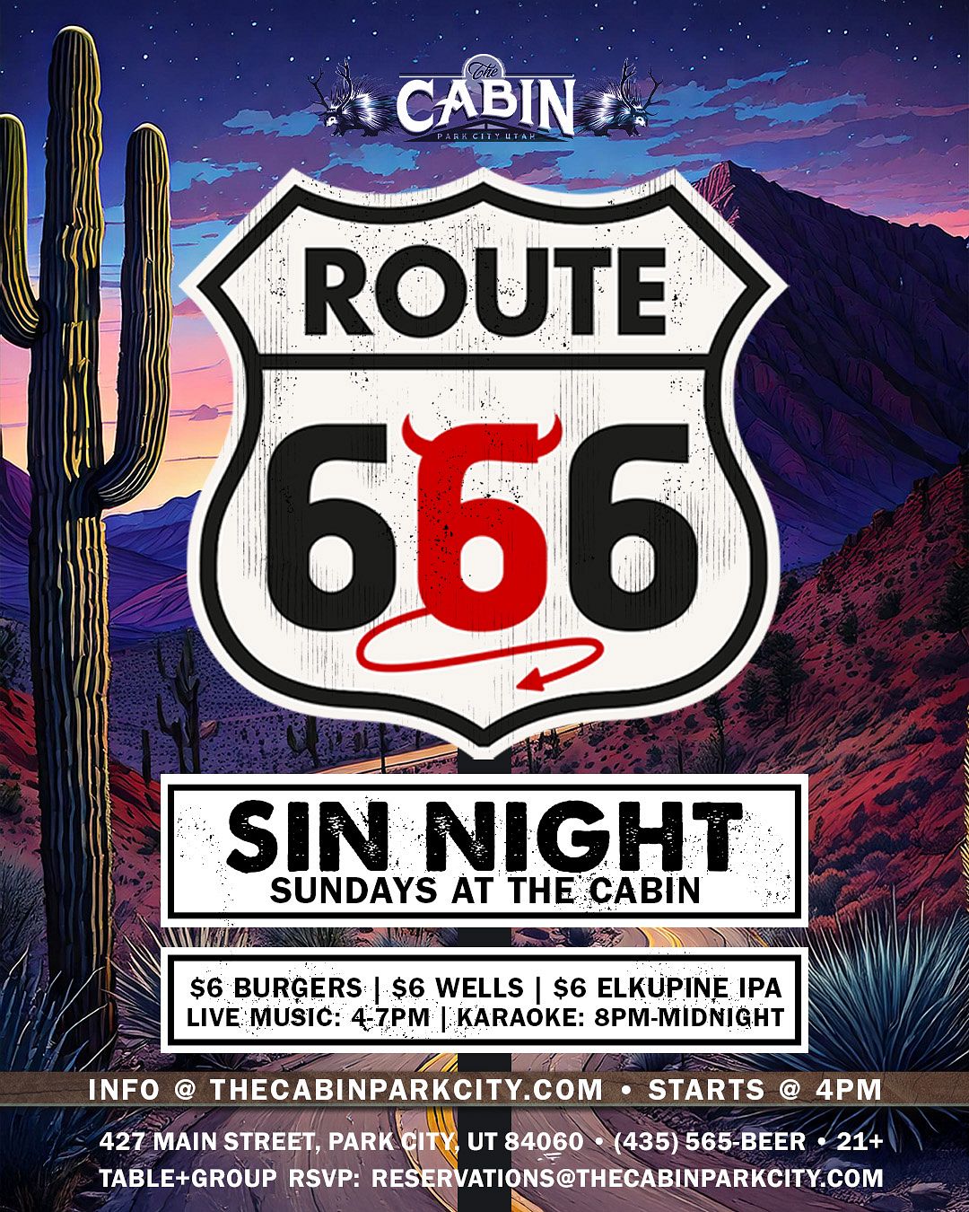 Service Industry Sundays Tickets at The Cabin in Park City by The Cabin ...