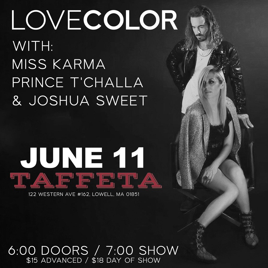 LOVECOLOR w/ Guests Tickets at Taffeta Music Hall in Lowell by Taffeta Music Hall | Tixr