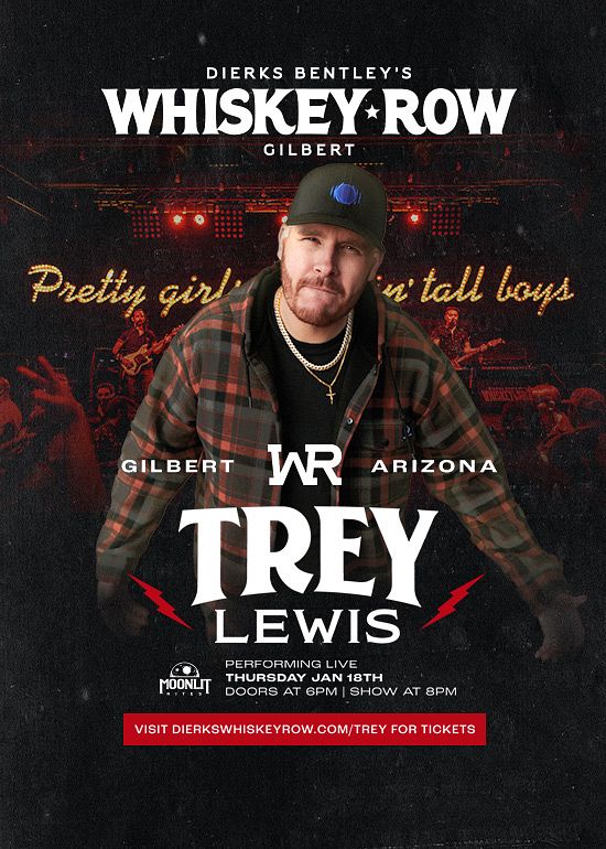 Trey Lewis Tickets at Whiskey Row - Gilbert, AZ in Gilbert by RHG | Tixr