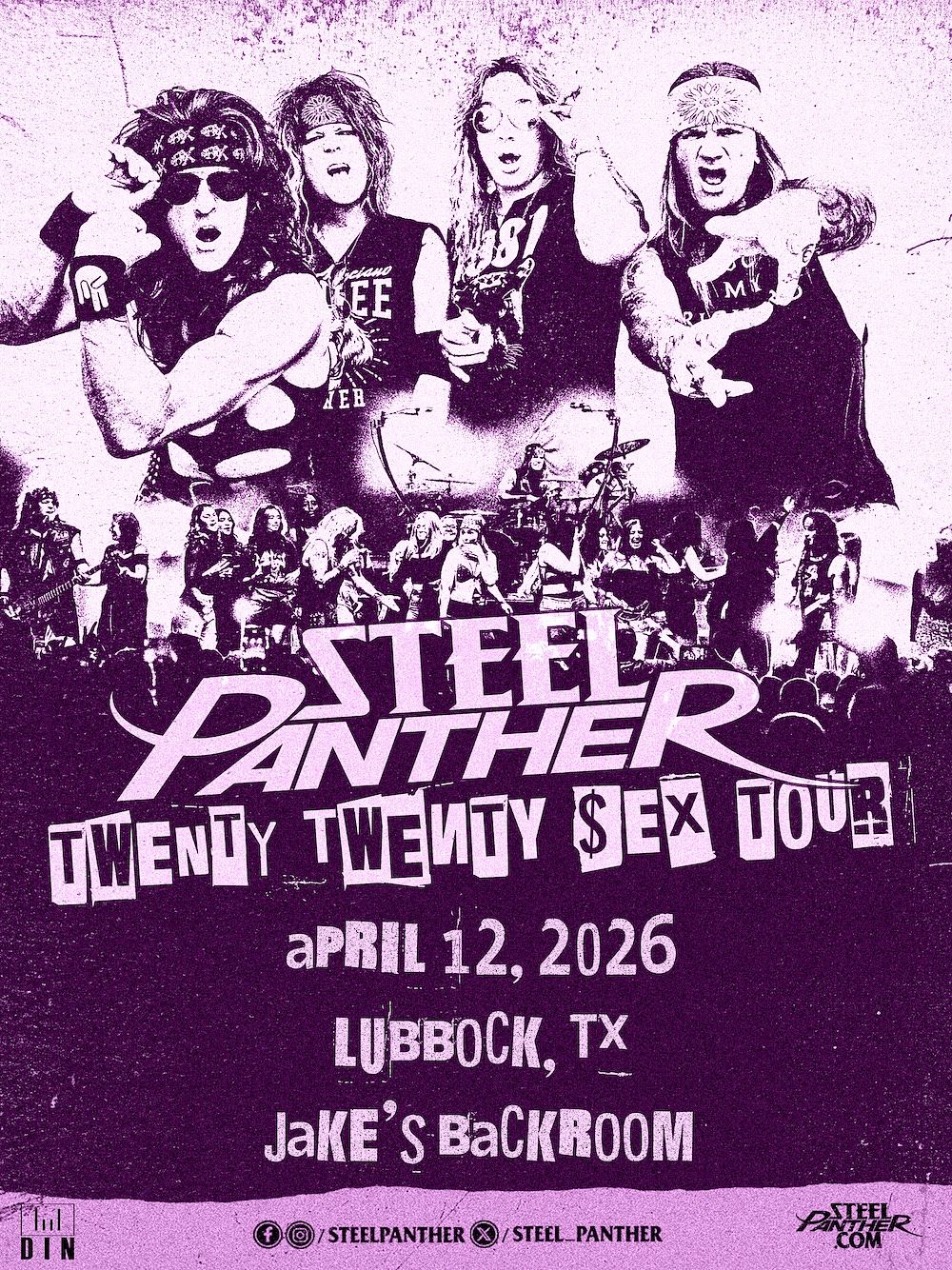 Steel Panther: Twenty Twenty Sex Tour (Lubbock) Tickets at Jake's ...