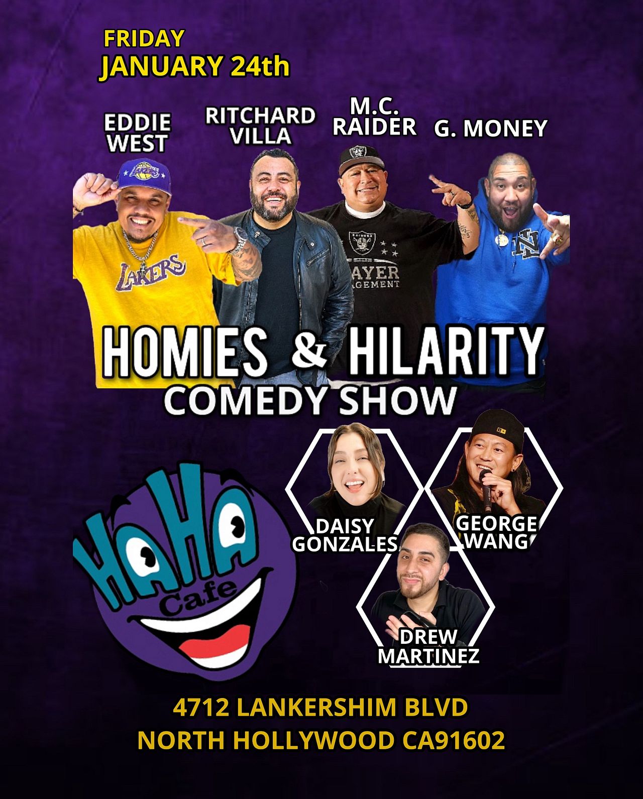 Homies & Hilarity Comedy Show Tickets at Ha Ha Comedy Club in Los Angeles by Haha Comedy Club | Tixr