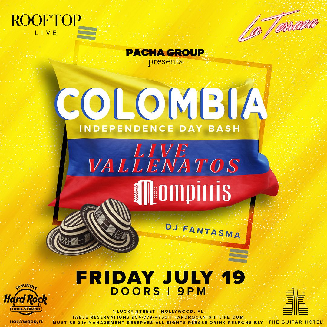 Colombia Independence Day | Rooftop Live Tickets at Rooftop Live in ...