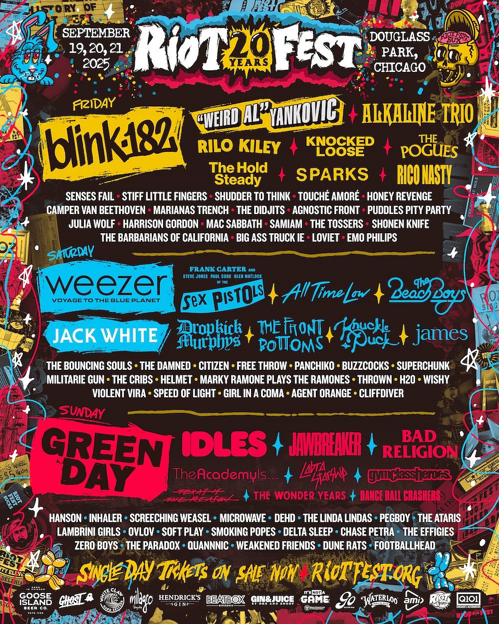 Riot Fest 2025 Tickets at Douglass Park in Chicago by Riot Fest | Tixr