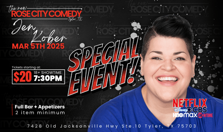JEN KOBER Tickets at Rose City Comedy in Tyler by Rose City Comedy Club ...