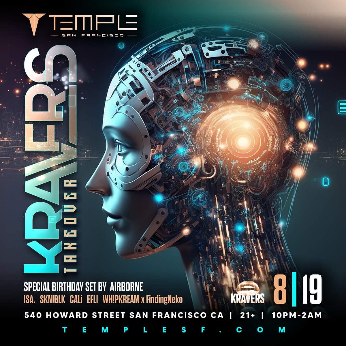 Kravers Takeover Tickets at Temple Nightclub in SF by Temple Nightclub ...