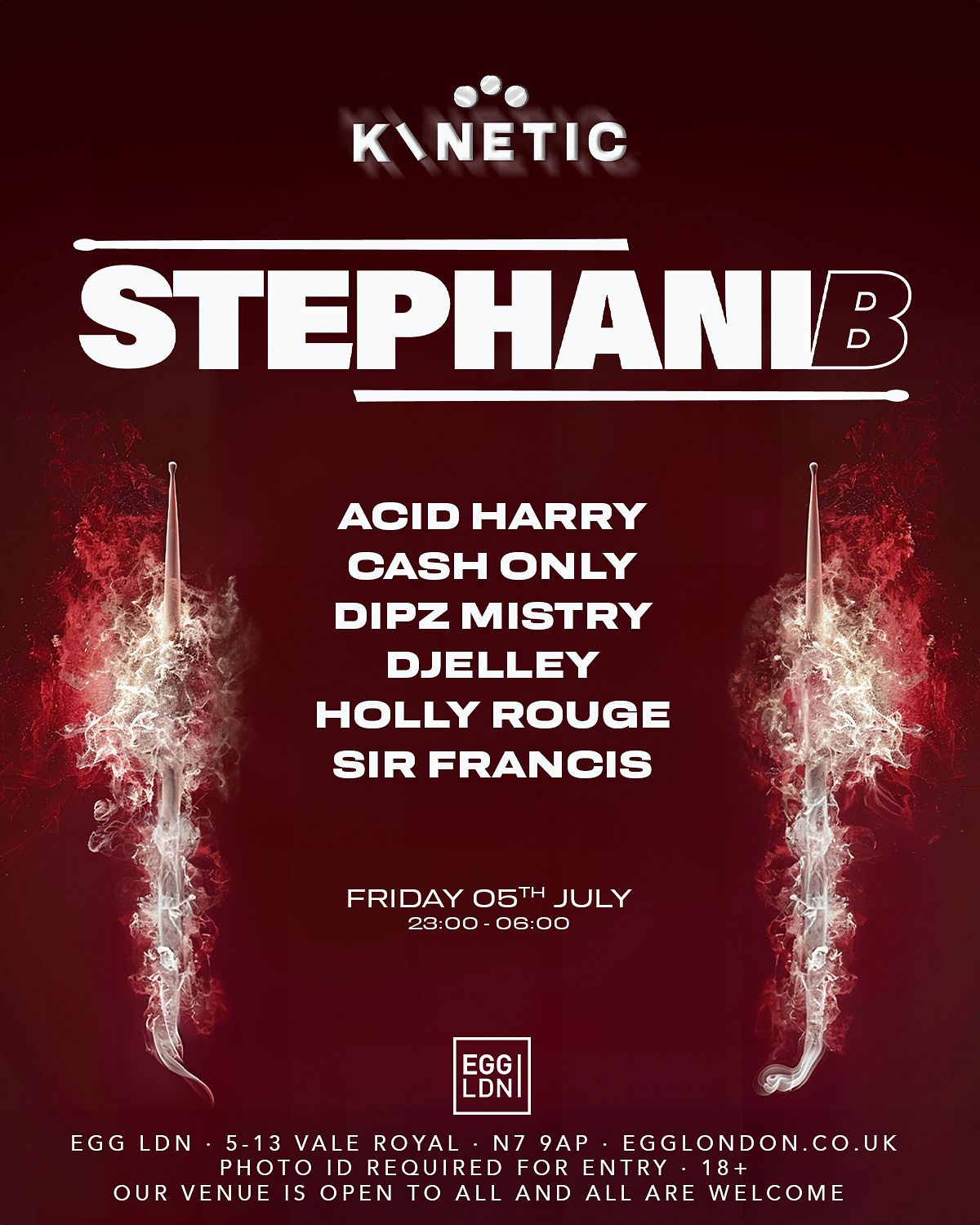 Kinetic Pres: Stephani B Live, Acid Harry + More Tickets at Egg London ...