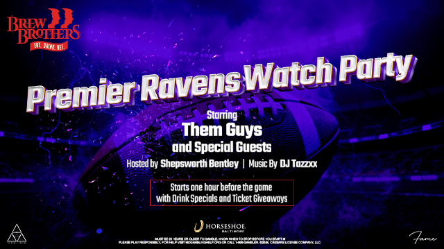 RAVENS WATCH PARTY at Brew Brothers Tickets at Brew Brothers in ...