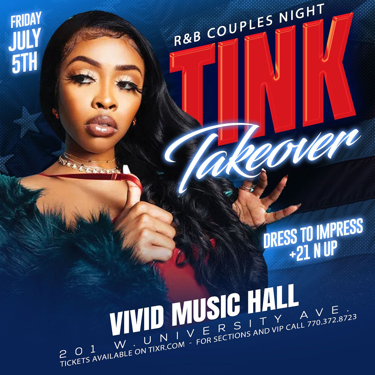 Tink Takeover: R&B Couples Night Tickets at Vivid Music Hall in ...