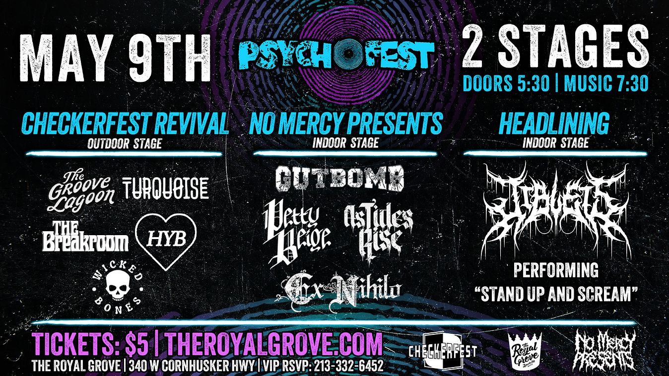 Psychofest - 10 Bands, 2 Stages Tickets at The Royal Grove in Lincoln ...