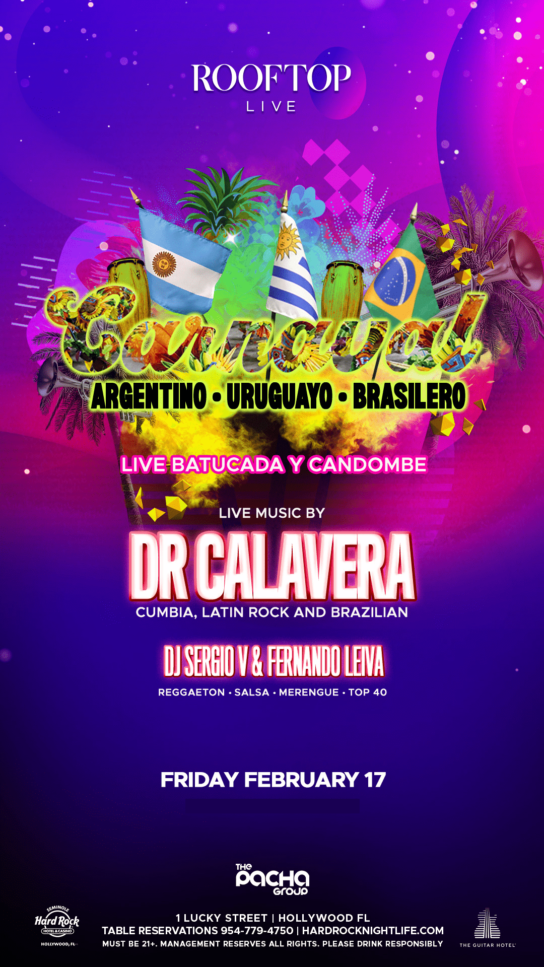 CARNAVAL PARTY | Rooftop Live - Hard Rock Holly Tickets at Rooftop Live ...