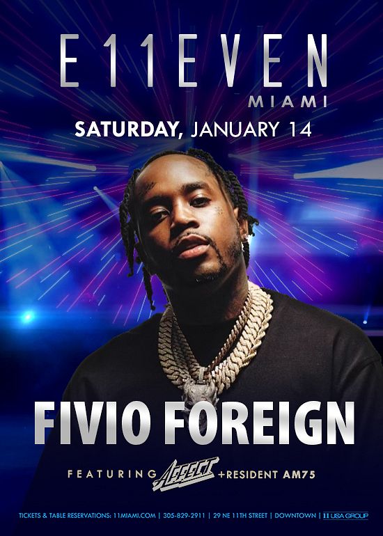 FIVIO FOREIGN Tickets at E11EVEN Miami in Miami by 11 Miami | Tixr