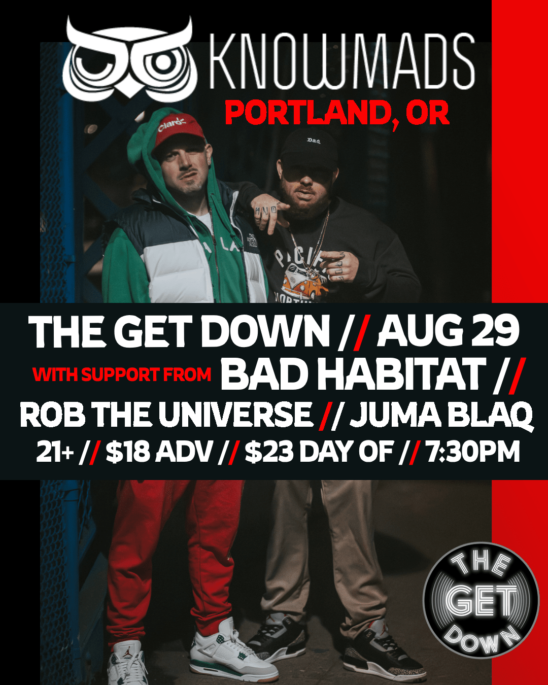 Knowmads Tickets at The Get Down in Portland by The Get Down | Tixr