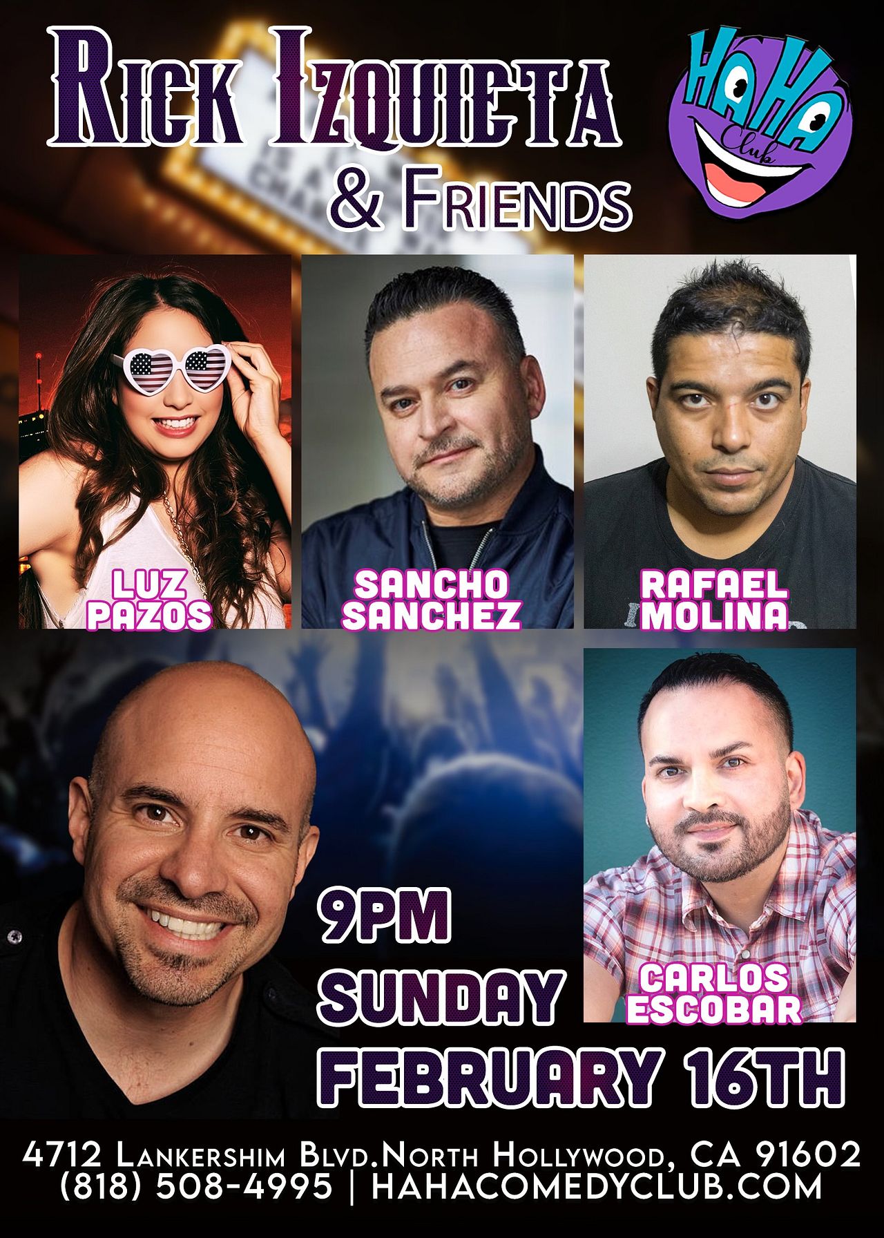 Rick Izquieta & Friends Tickets at Ha Ha Comedy Club in Los Angeles by ...