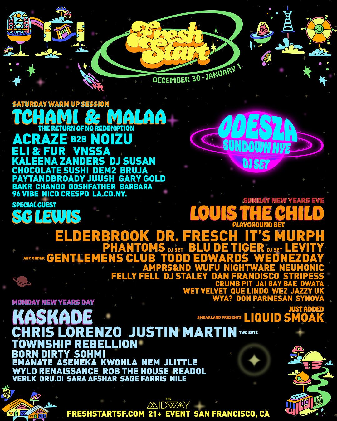 Fresh Start New Years Block Party 2024 Tickets at The Midway in San ...