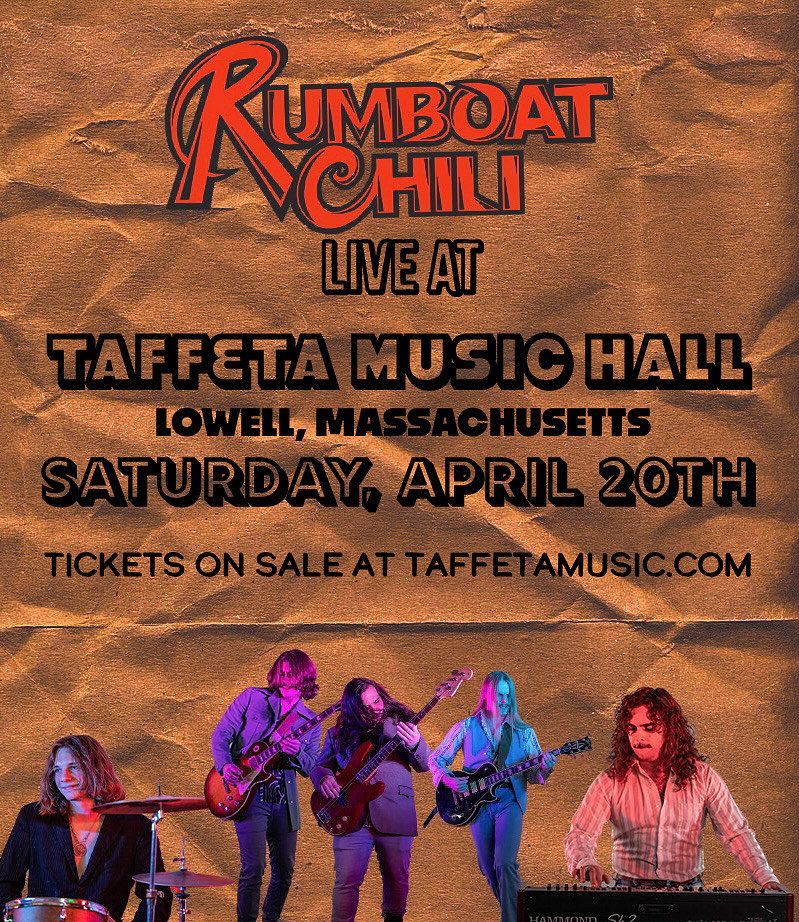 Rumboat Chili Tickets at Taffeta Music Hall in Lowell by Taffeta Music Hall | Tixr