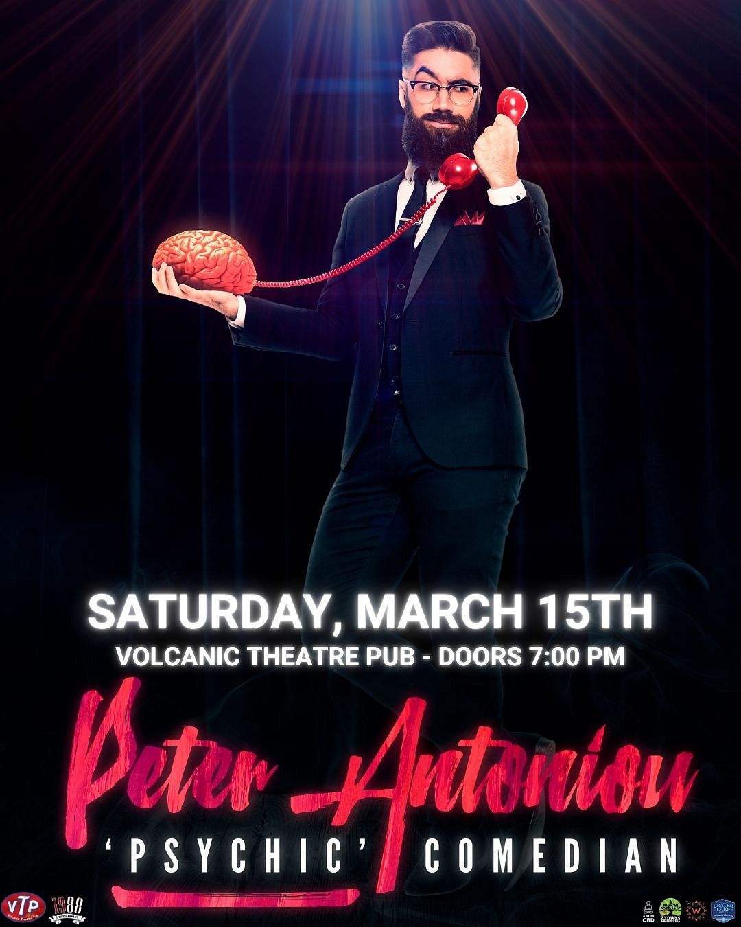 Peter Antoniou - Psychic Comedian Tickets at Volcanic Theater Pub in ...