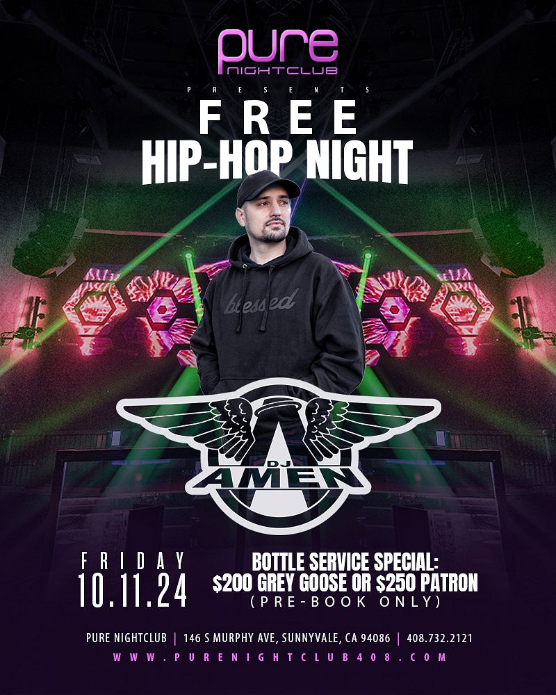 Free Hip Hop Party Tickets at Pure Nightclub in Sunnyvale by Pure ...