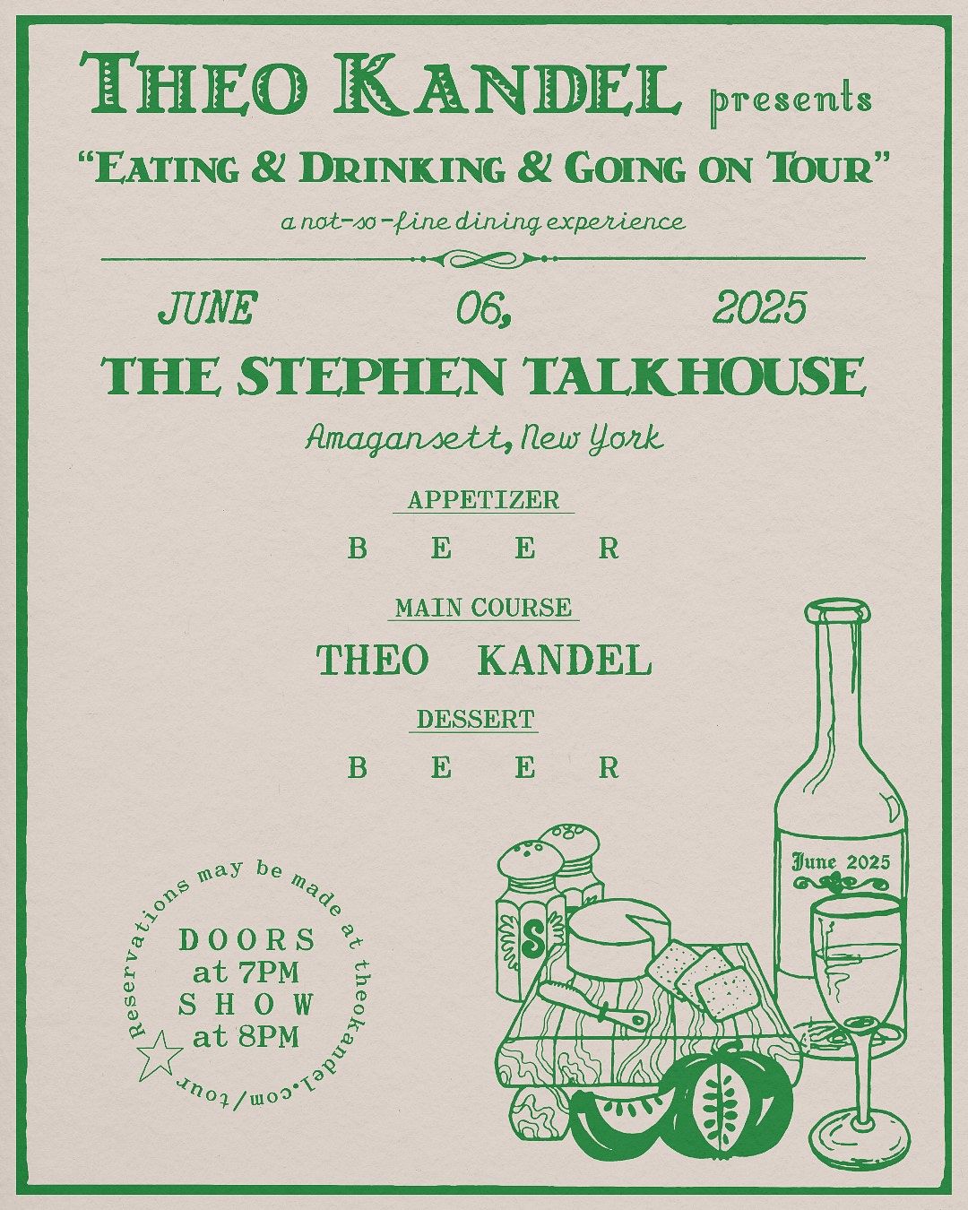 Theo Kandel Tickets at The Stephen Talkhouse in Amagansett by Talkhouse | Tixr