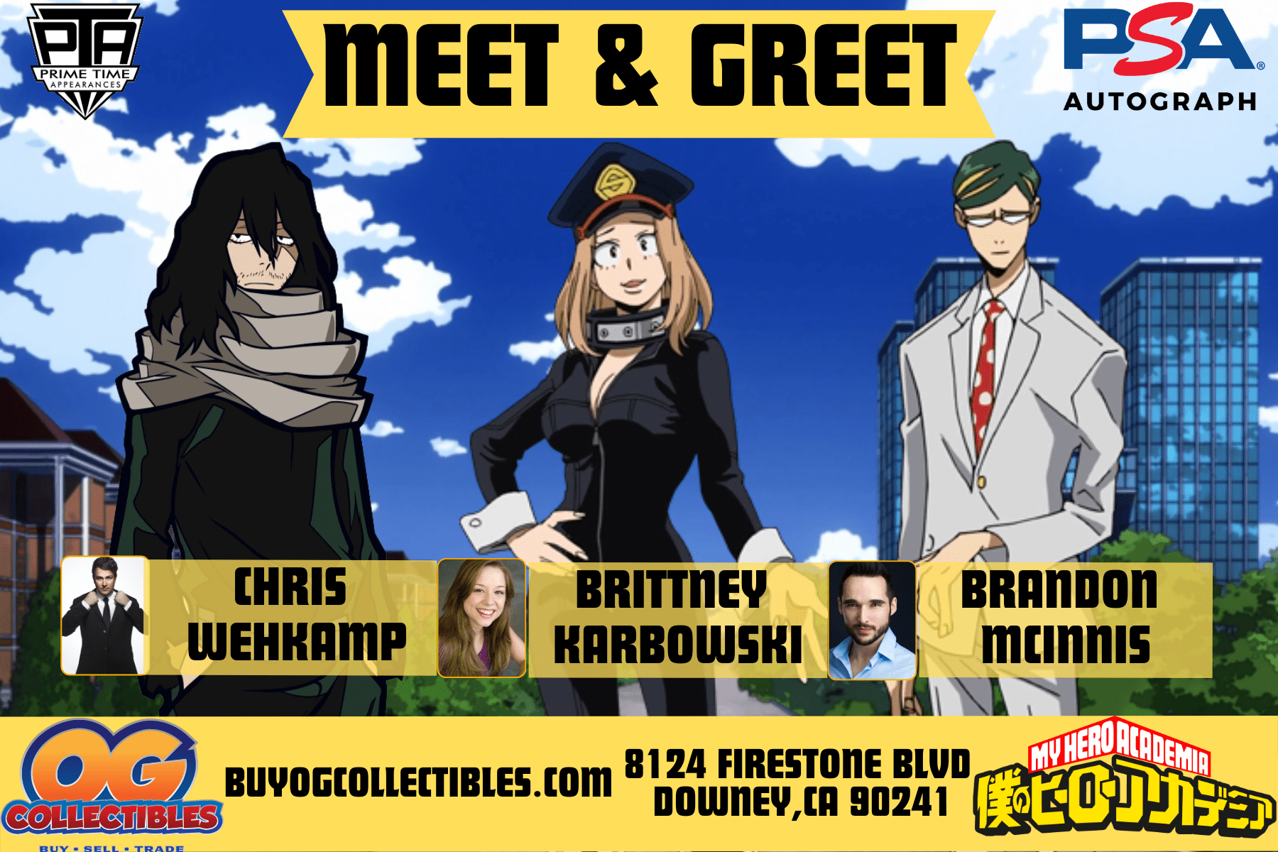 My Hero Academia Meet & Greet Signing Tickets at OG Collectibles in ...
