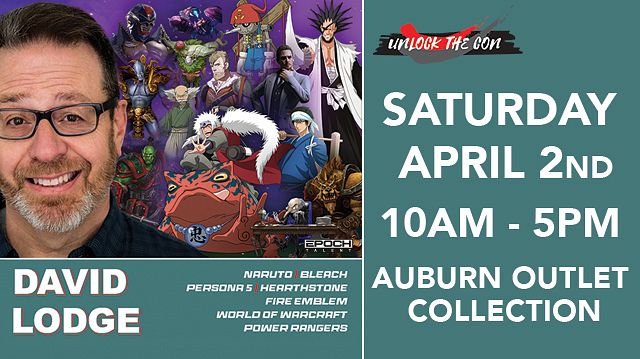 Unlock The Con Presents: Voice Actor David Lodge! Tickets at Auburn ...