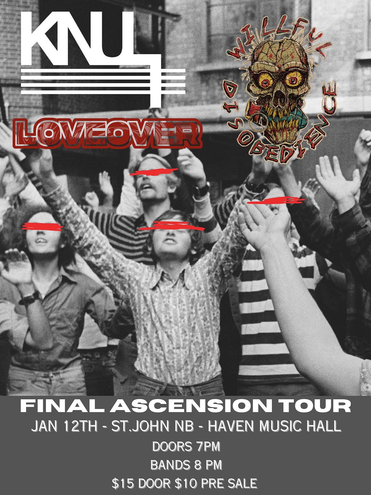 Knull/Loveover/Willful Disobedience Tickets at Haven Music Hall in ...