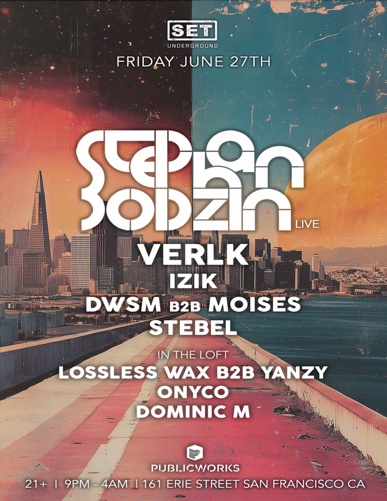 SET with STEPHAN BODZIN Live Tickets at Public Works in San Francisco ...