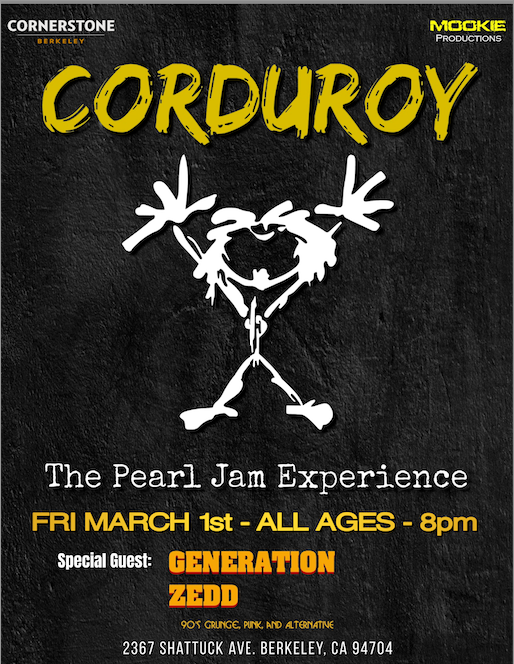 Corduroy - The Pearl Jam Experience Tickets at Cornerstone in Berkeley ...