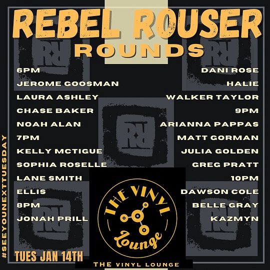 Rebel Rouser Rounds Tickets at The Vinyl Lounge in Nashville by The ...
