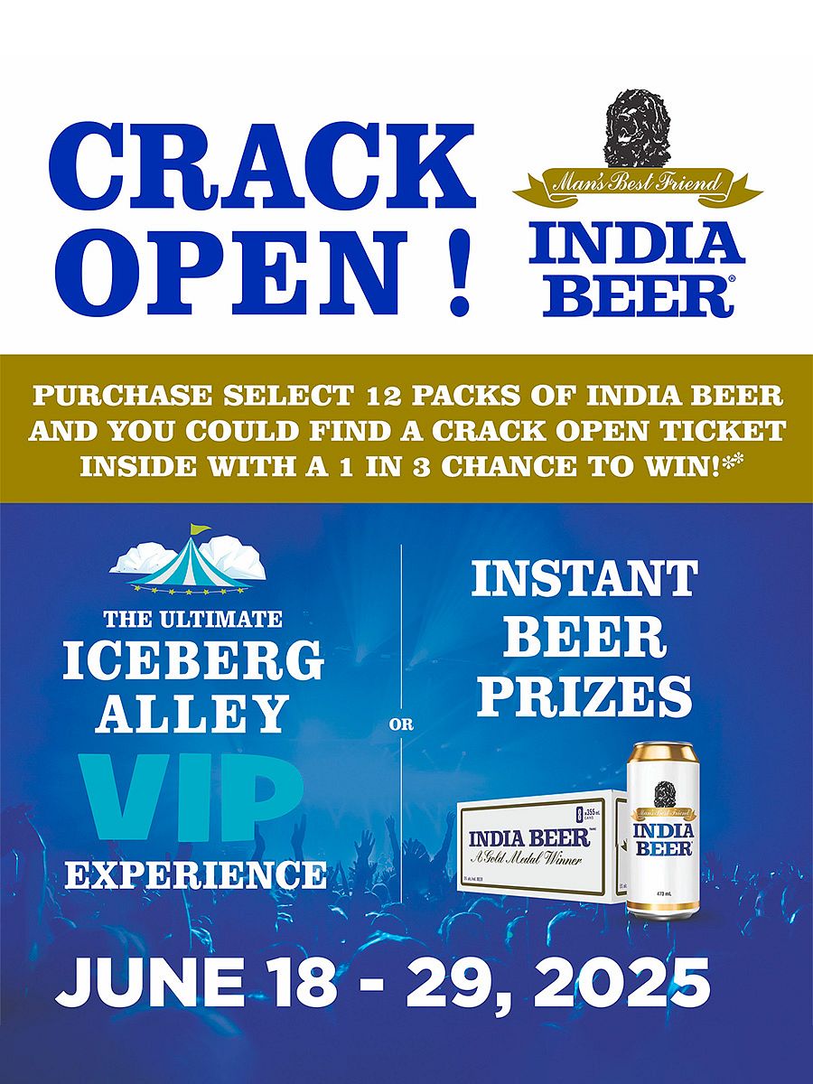 INDIA BEER Crack Open And Win Tickets at Iceberg Alley Performance Tent ...