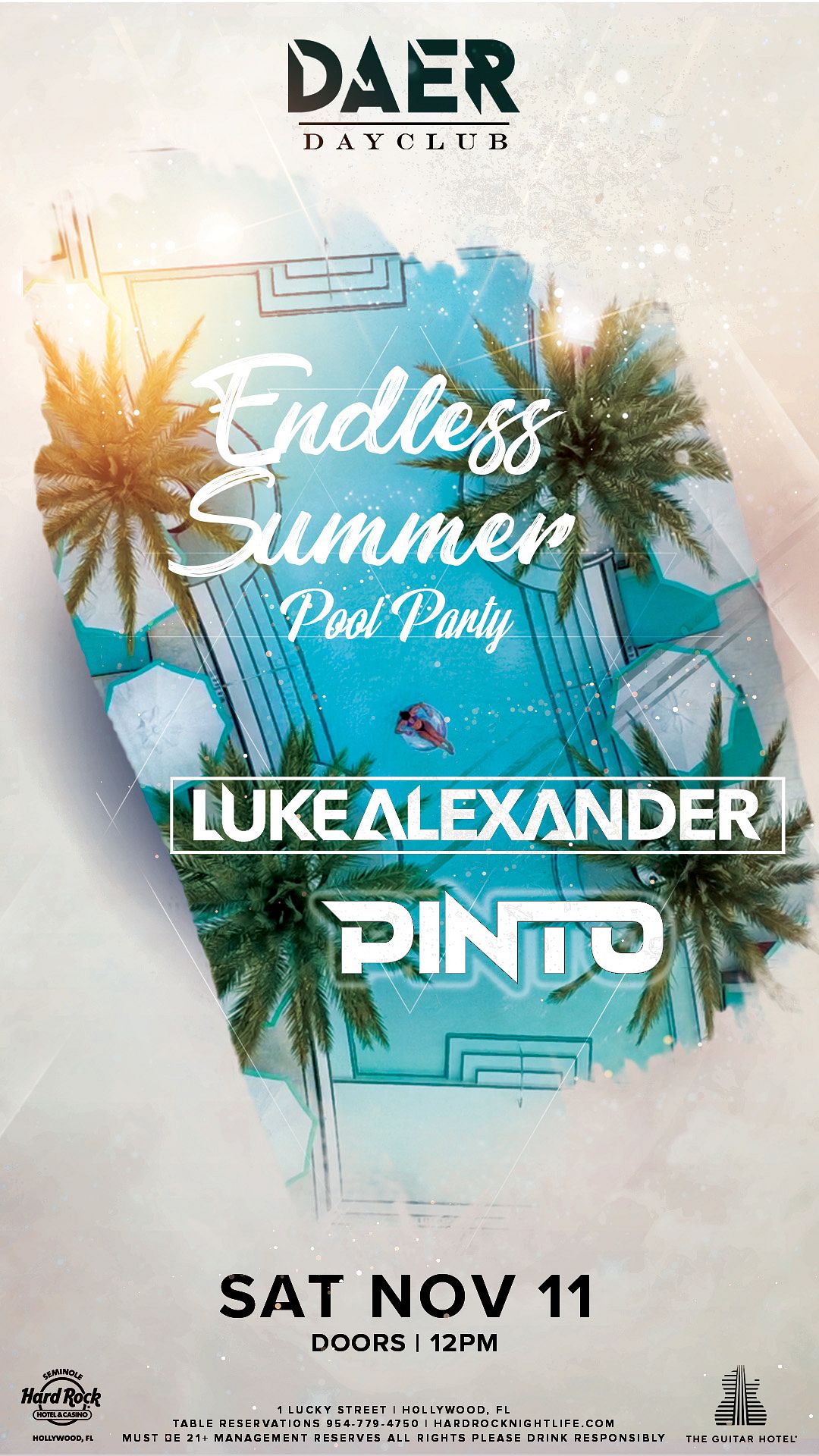 Luke Alexander | DAER Dayclub - Hard Rock Holly Tickets at DAER Dayclub ...