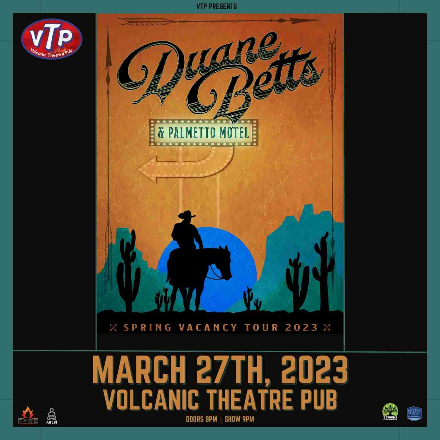 Duane Betts Tickets at Volcanic Theater Pub in Bend by Volcanic Theatre ...