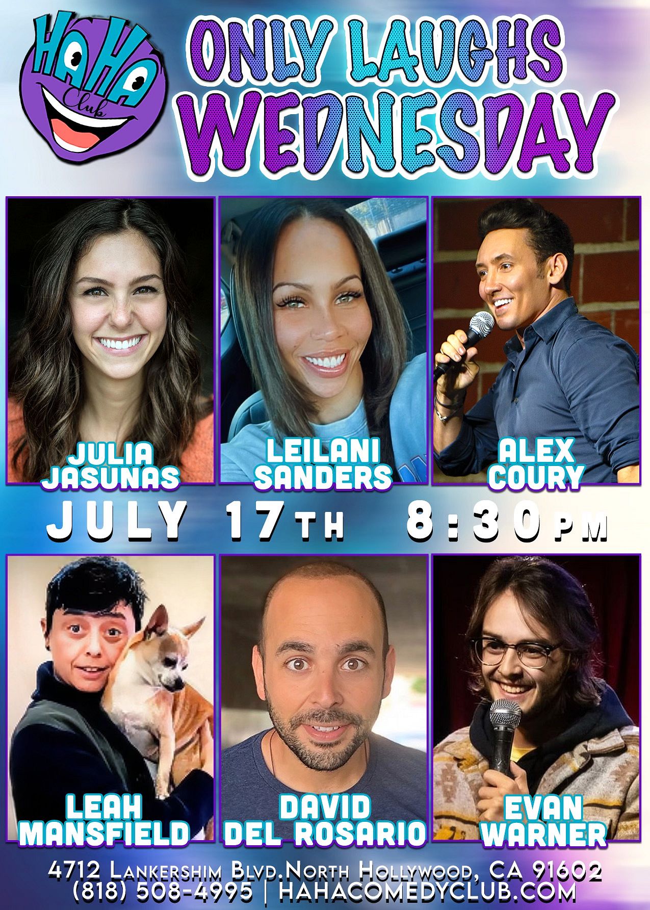 Only Laughs Wednesdays Tickets at Ha Ha Comedy Club in Los Angeles by ...