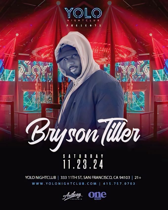 Bryson Tiller Tickets at YOLO Nightclub in SF by YOLO Nightclub | Tixr