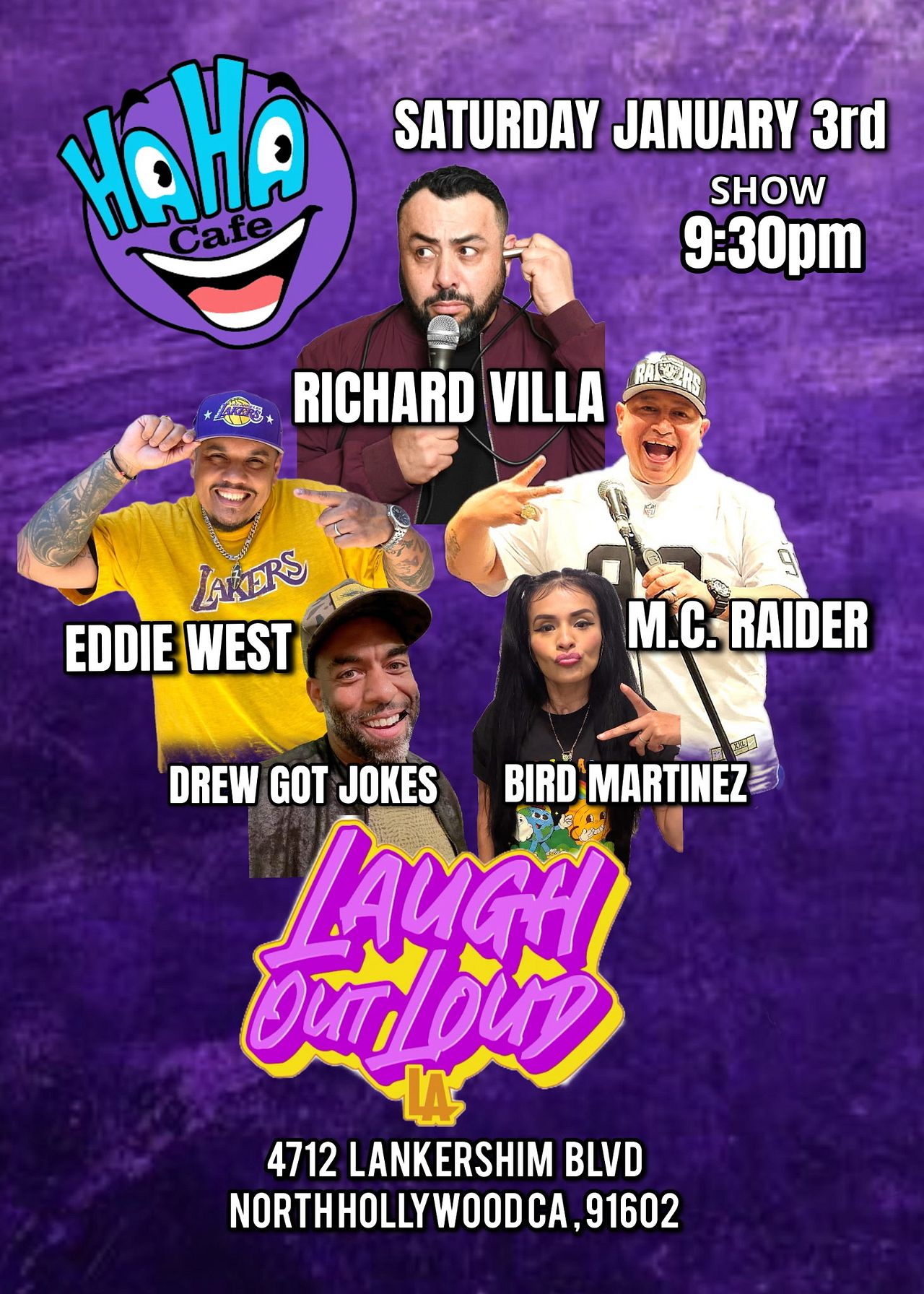 LAUGH OUT LOUD LA Tickets at Ha Ha Comedy Club in Los Angeles by Haha ...