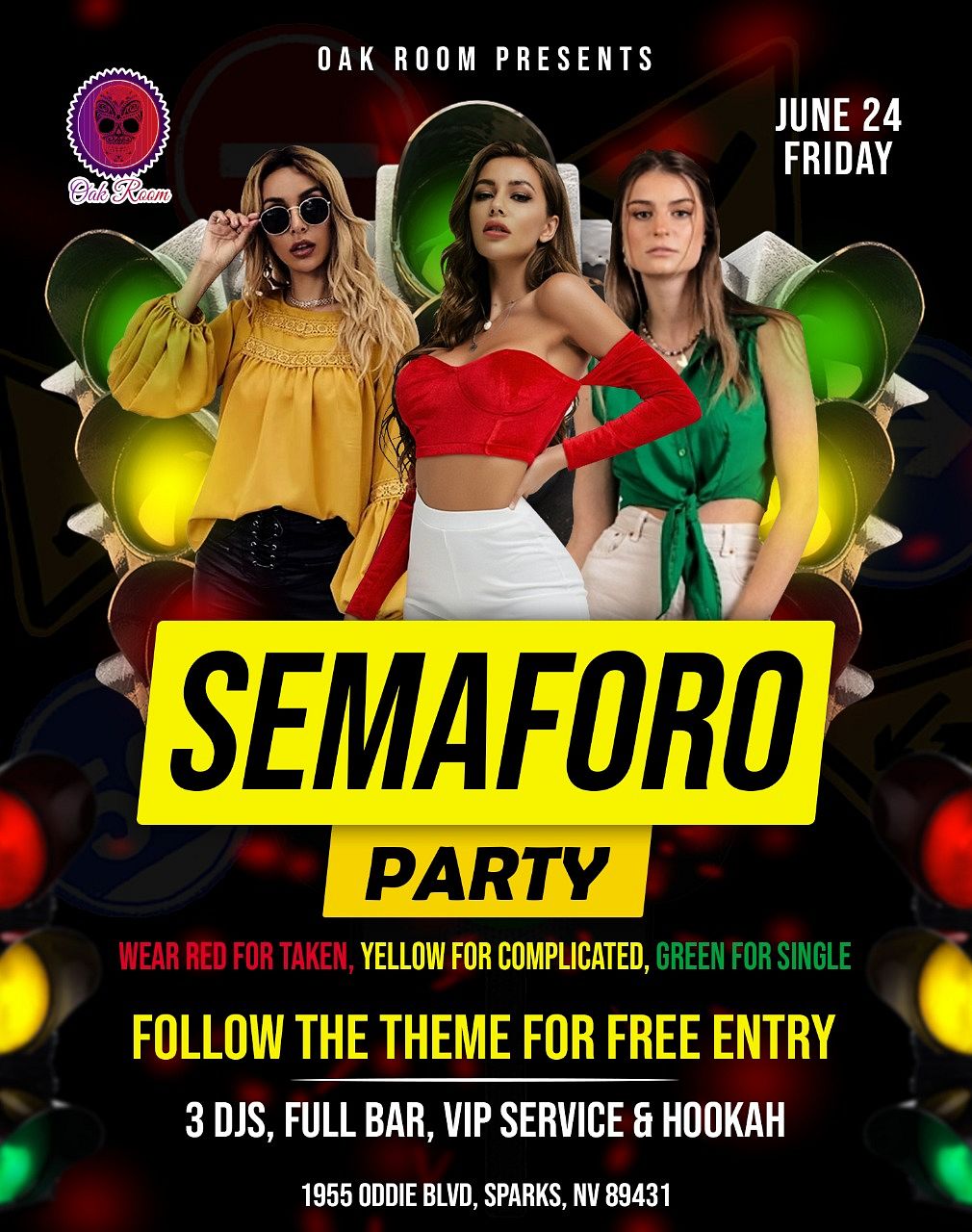 Semaforo Party Tickets at Oak Room Lounge in Sparks by Oakroom Lounge ...