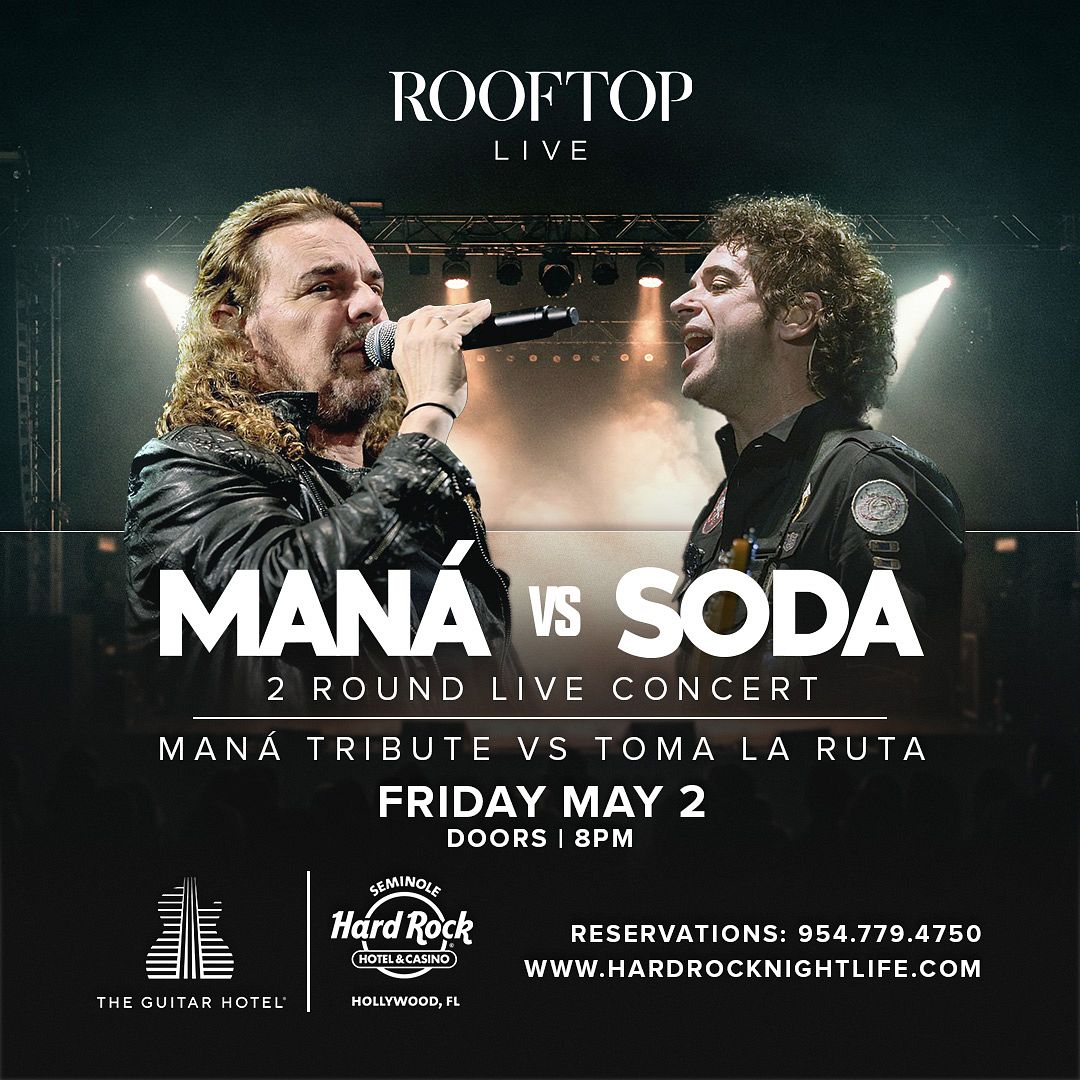 Mana vs Soda Tribute | Rooftop Live Tickets at Rooftop Live in ...