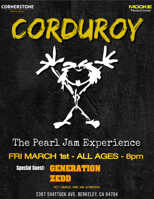 Corduroy - The Pearl Jam Experience Tickets at Cornerstone in Berkeley ...