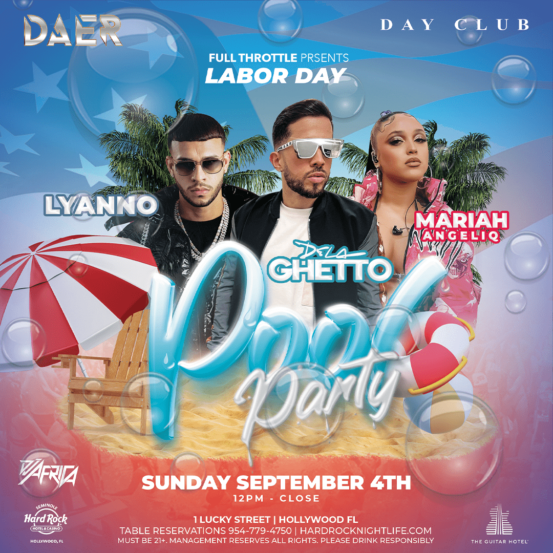 Full Throttle Pool Party | DAER Dayclub Tickets at DAER Dayclub South ...