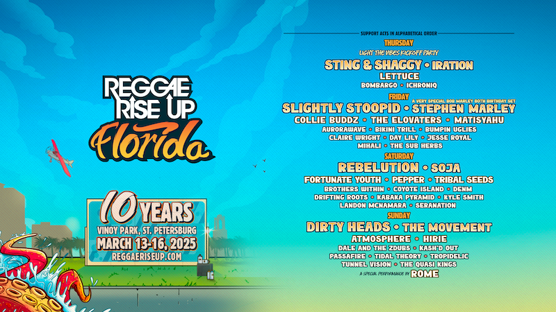 Reggae Rise Up Florida Festival 2025 Tickets at Vinoy Park in St ...