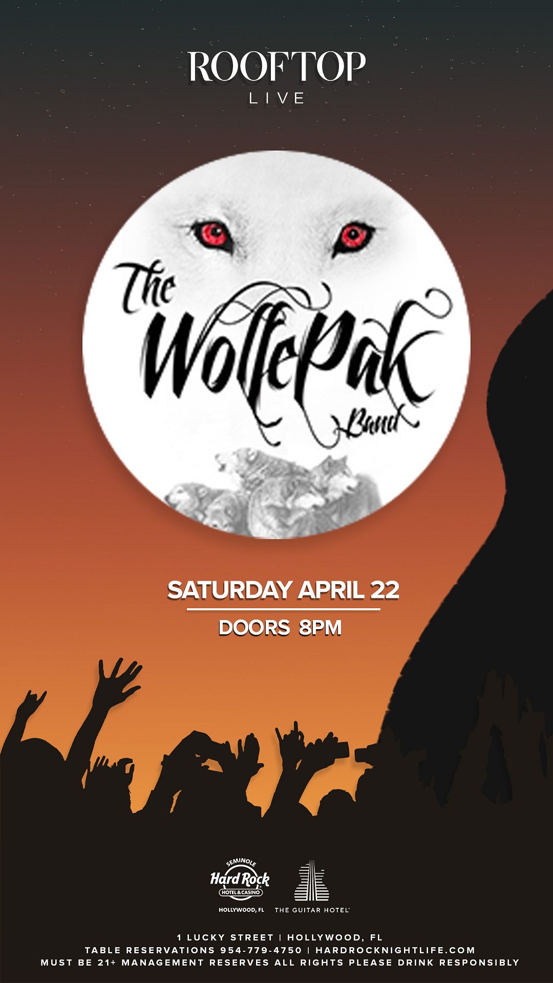 THE WOLFEPAK BAND | Rooftop Live - Hard Rock Holly Tickets at Rooftop ...